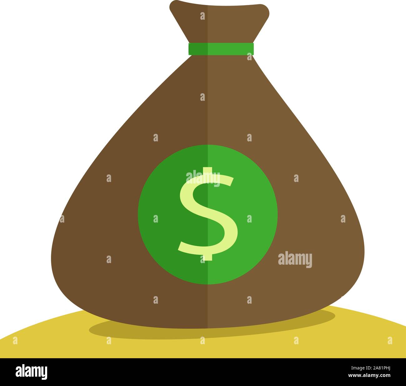 Bag of money, illustration, vector on white background Stock Vector ...