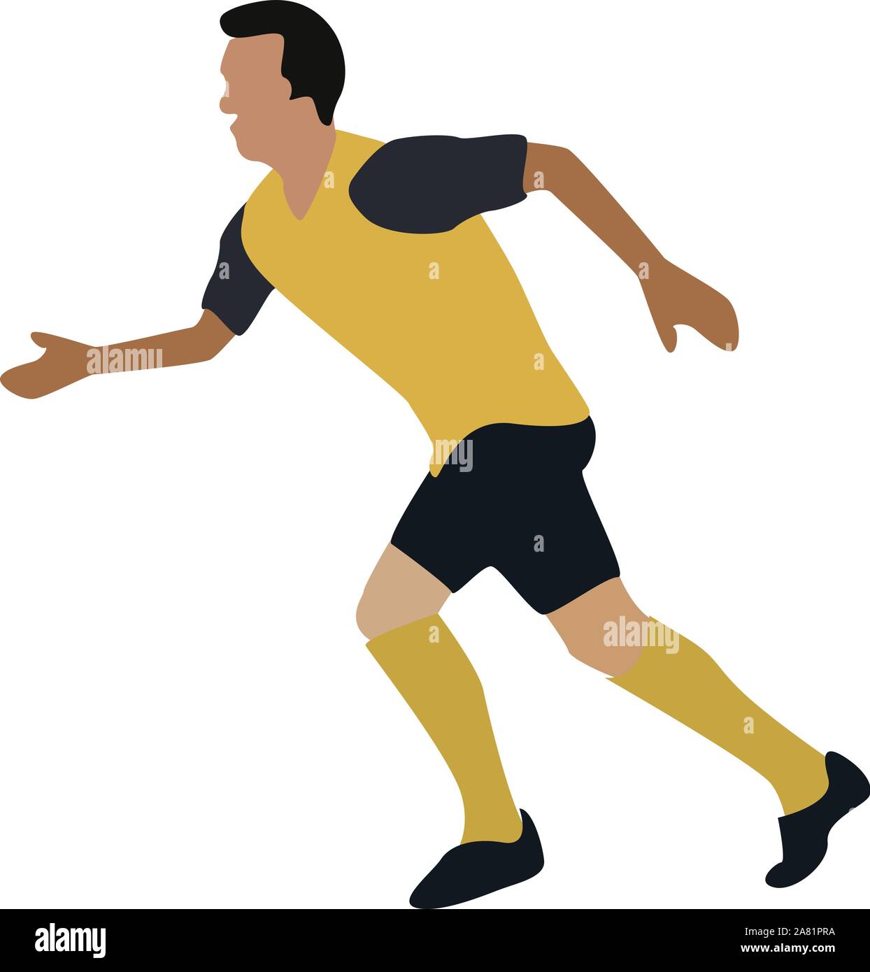 Running man, illustration, vector on white background Stock Vector ...