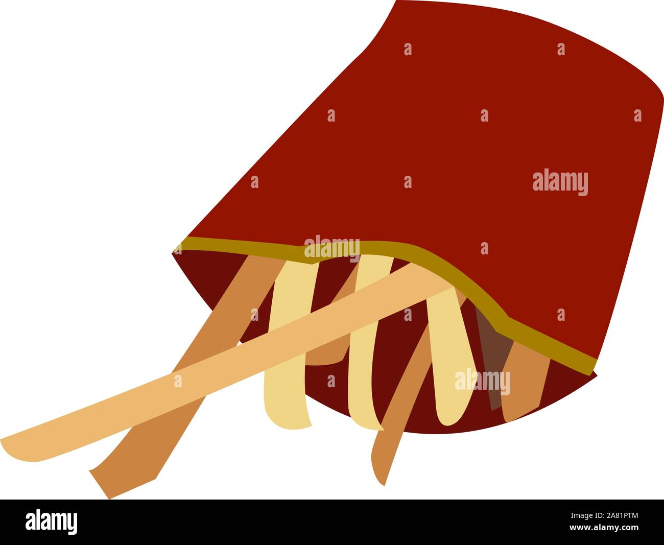 Potato fries, illustration, vector on white background Stock Vector ...