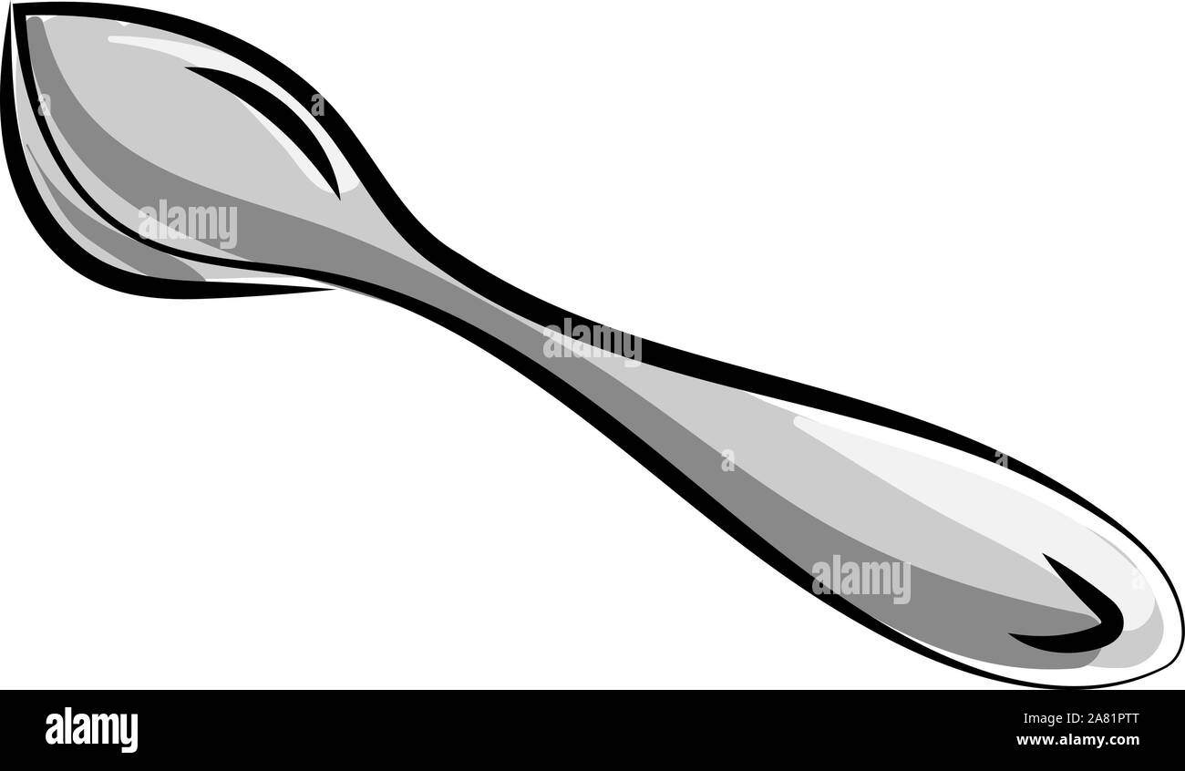 A spoon, illustration, vector on white background Stock Vector Image ...
