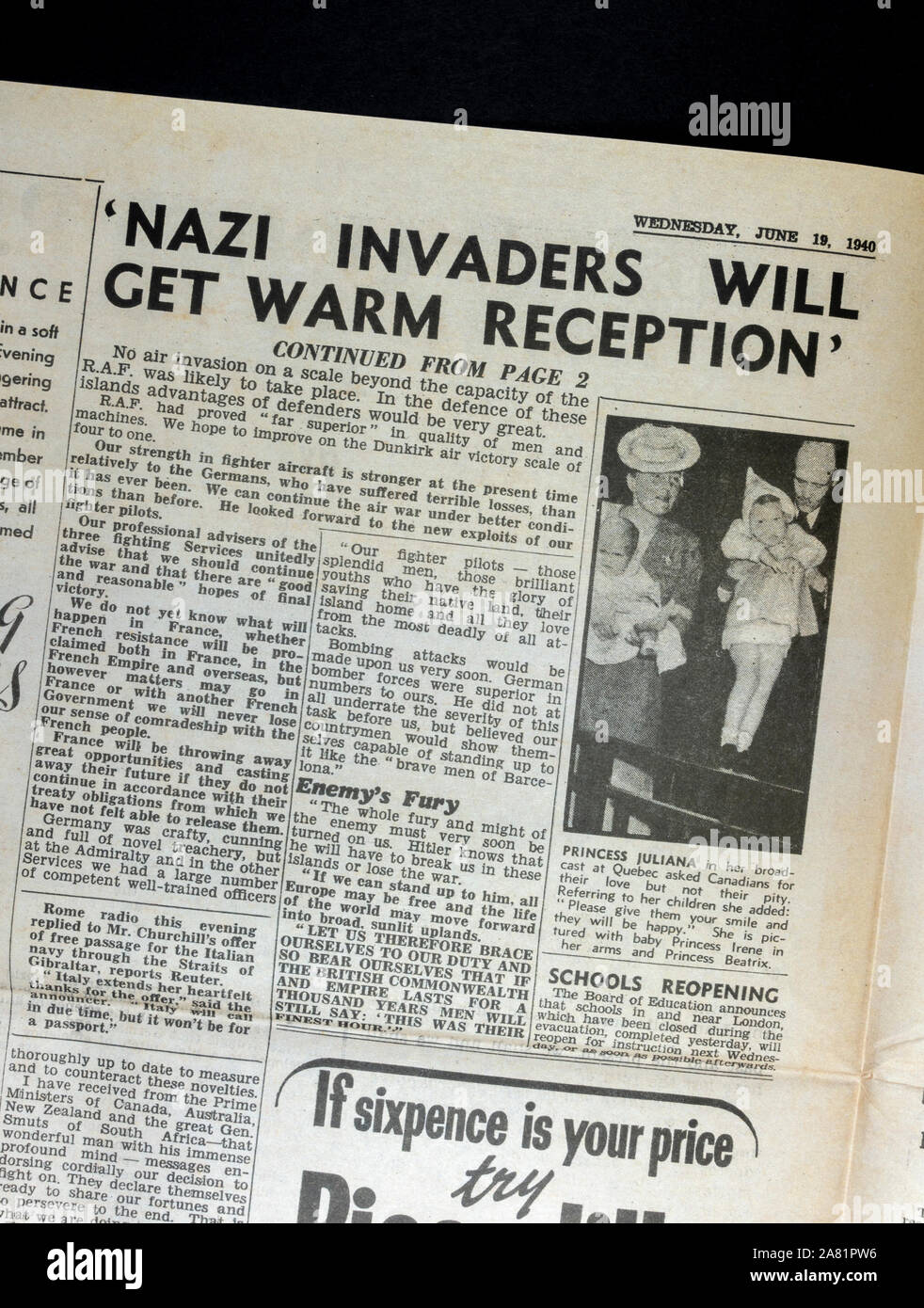 German newspaper 1940s hi-res stock photography and images - Alamy