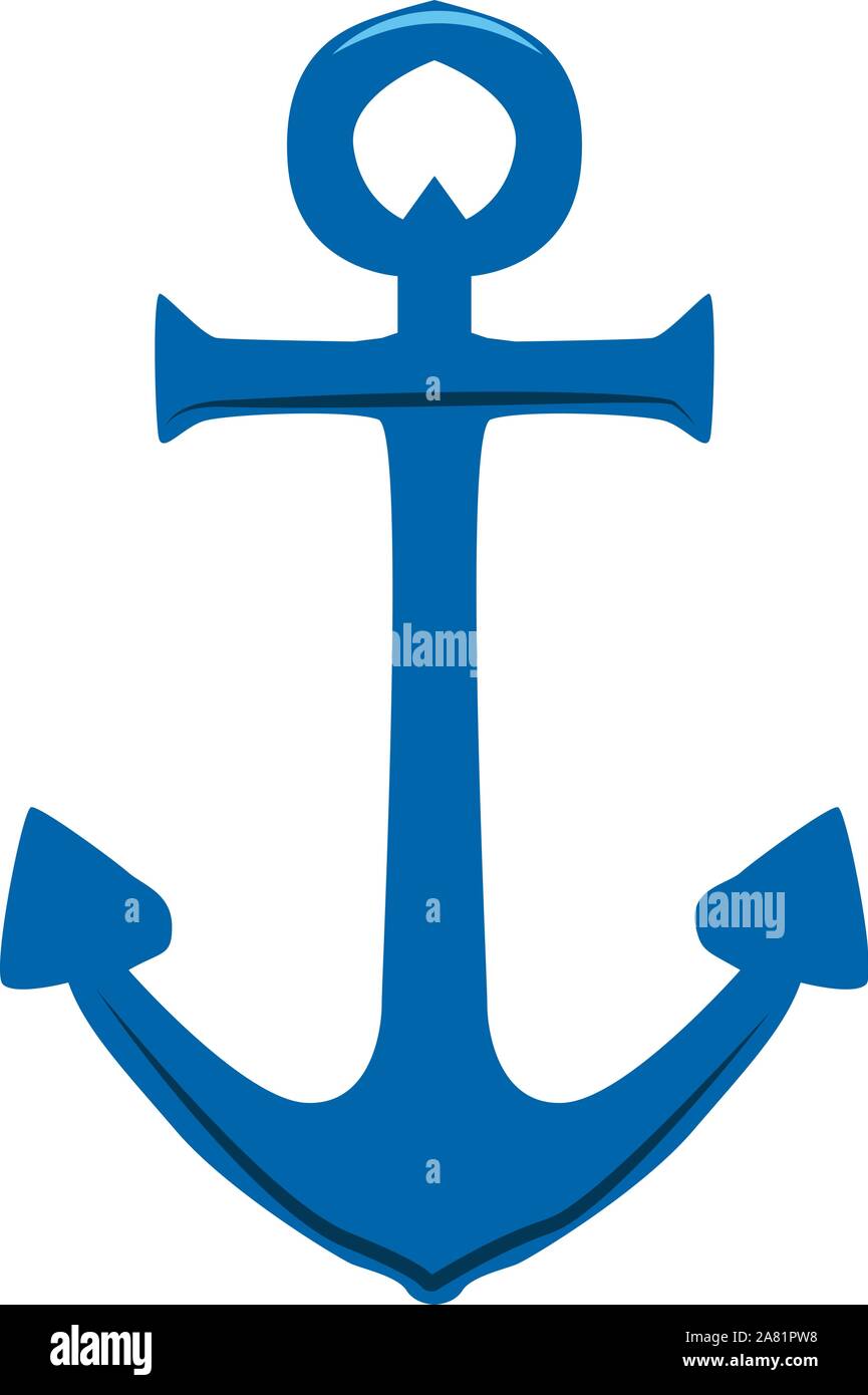 Light Blue Anchor Clip Art