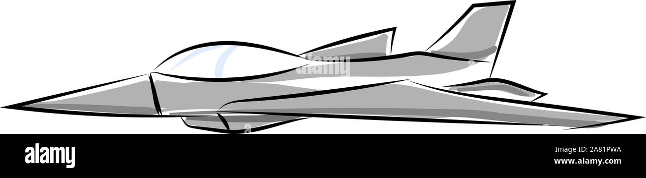 Fight jet, illustration, vector on white background Stock Vector Image ...