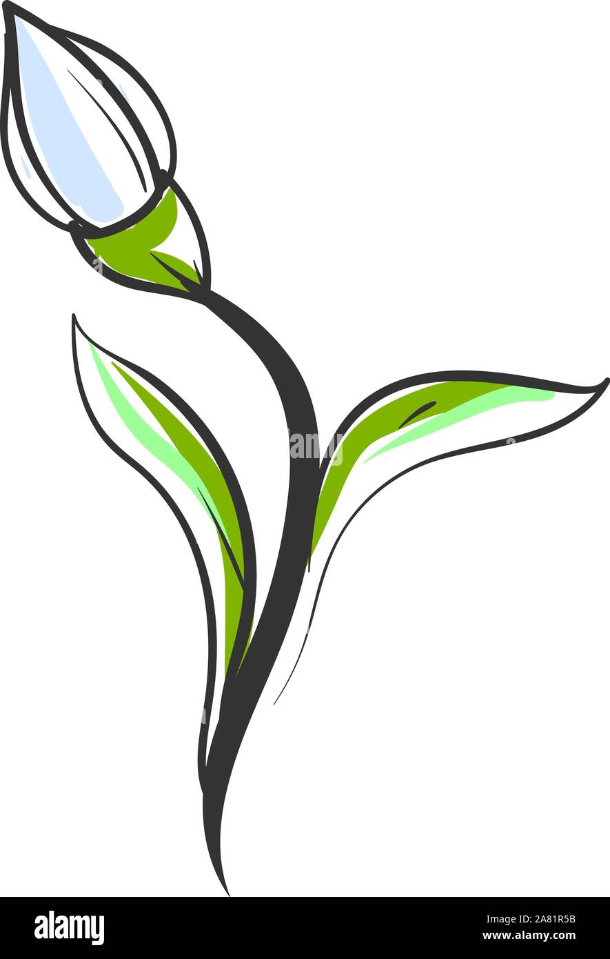 Snow on spring Stock Vector Images - Alamy