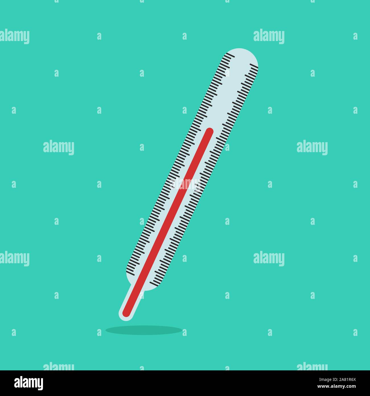 Thermometer, illustration, vector on white background Stock Vector ...