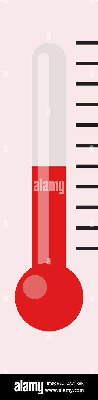 Thermometer, illustration, vector on white background Stock Vector ...