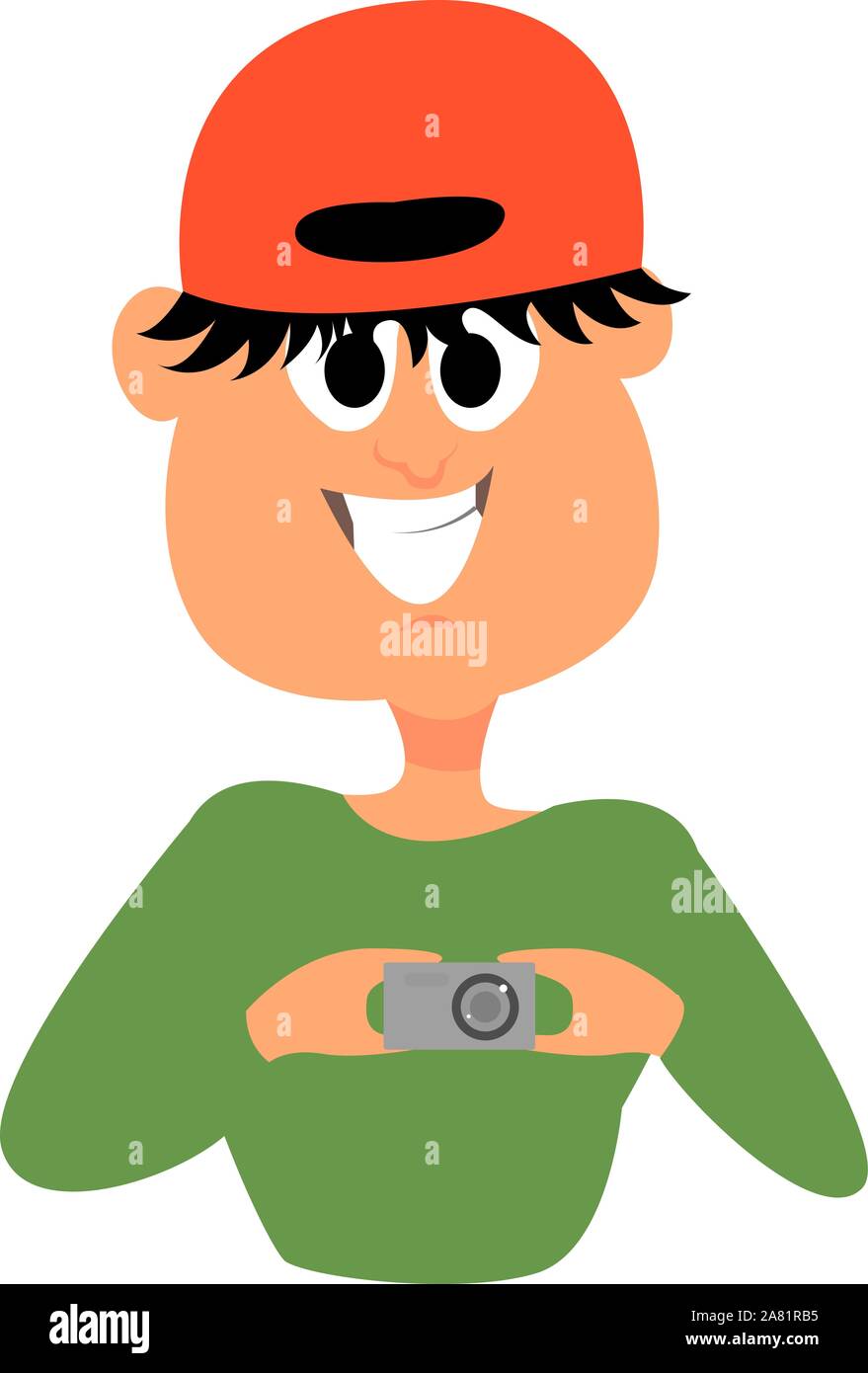 Backpack man standing on Stock Vector Images - Alamy