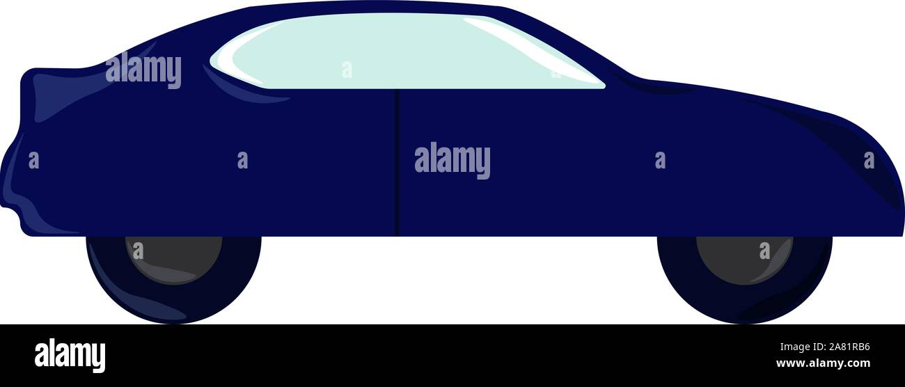 Blue car, illustration, vector on white background Stock Vector Image ...