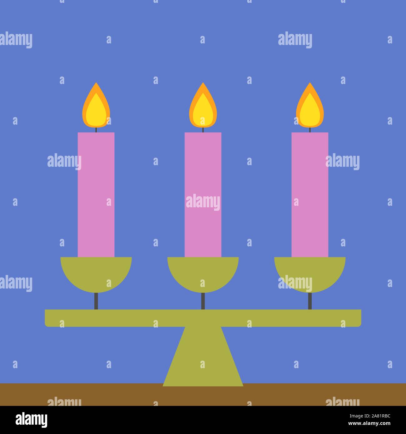 White church candles Stock Vector Images - Alamy