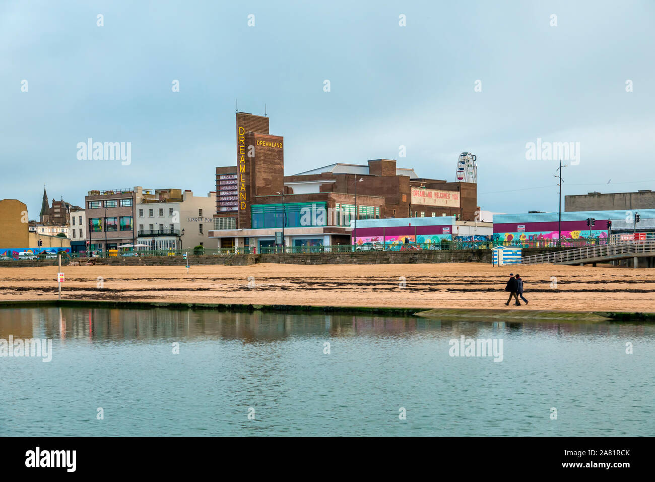 Margate Seafront,Autumn,Out of Season,Beach Walk,Dreamland Stock Photo ...