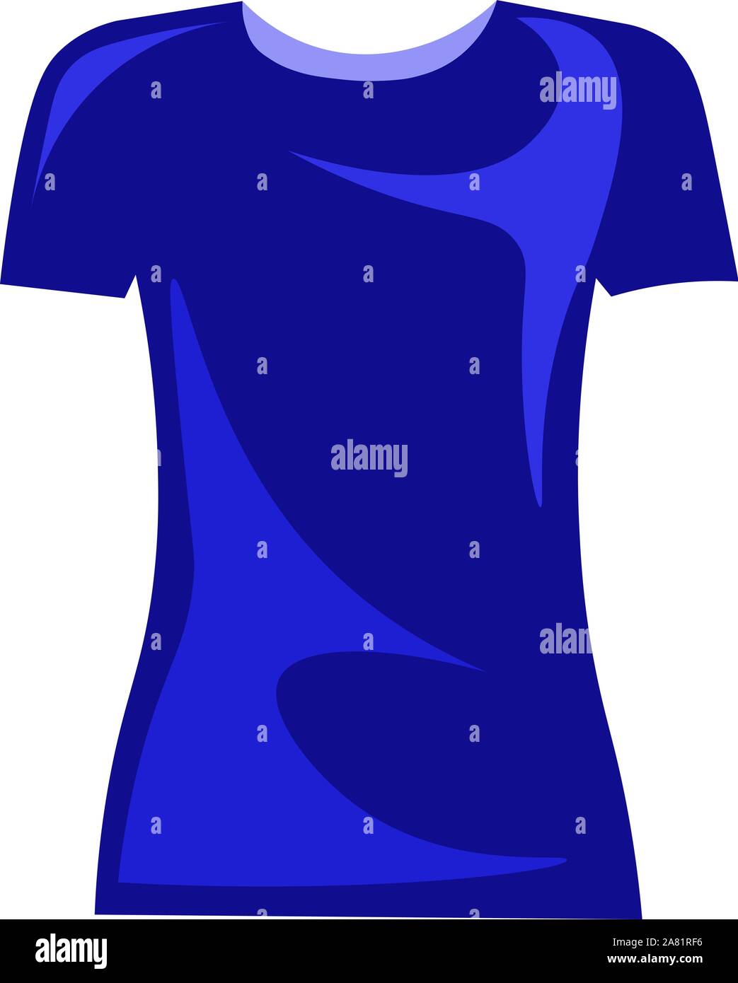 Blue shirt, illustration, vector on white background Stock Vector Image ...