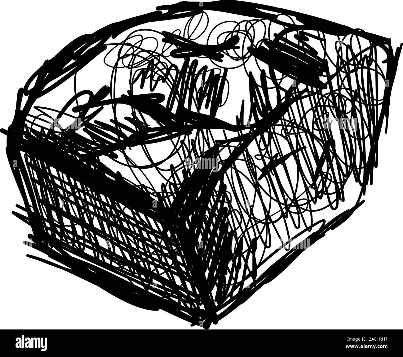 Bread drawing, illustration, vector on white background Stock Vector ...