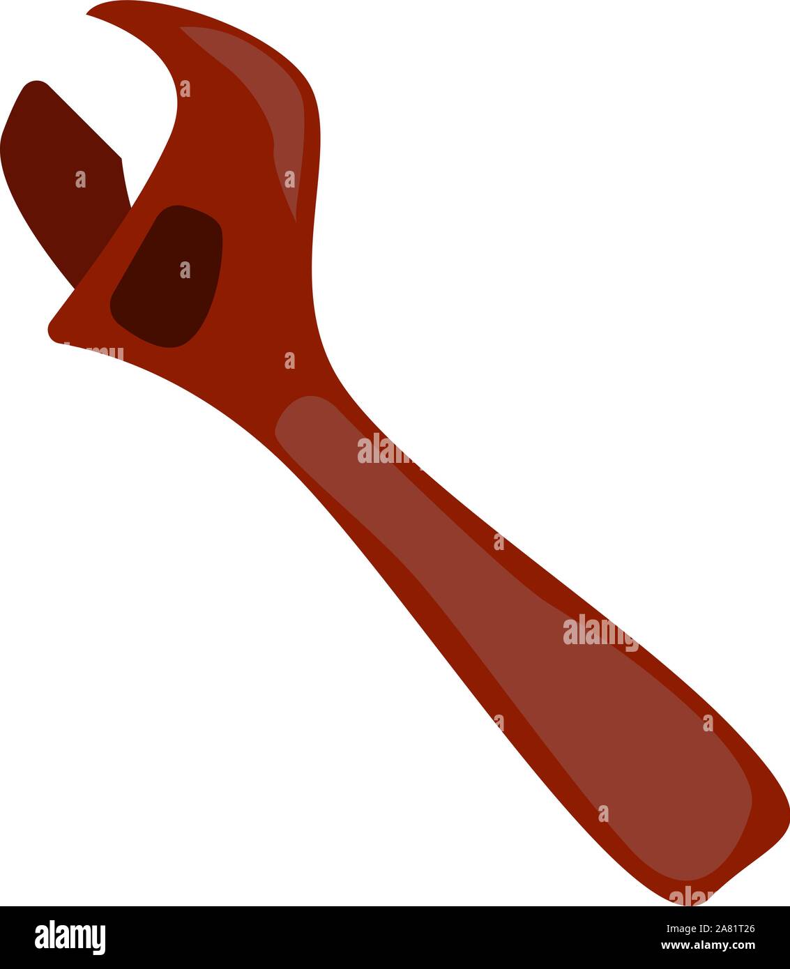 Adjustable wrench, illustration, vector on white background Stock ...