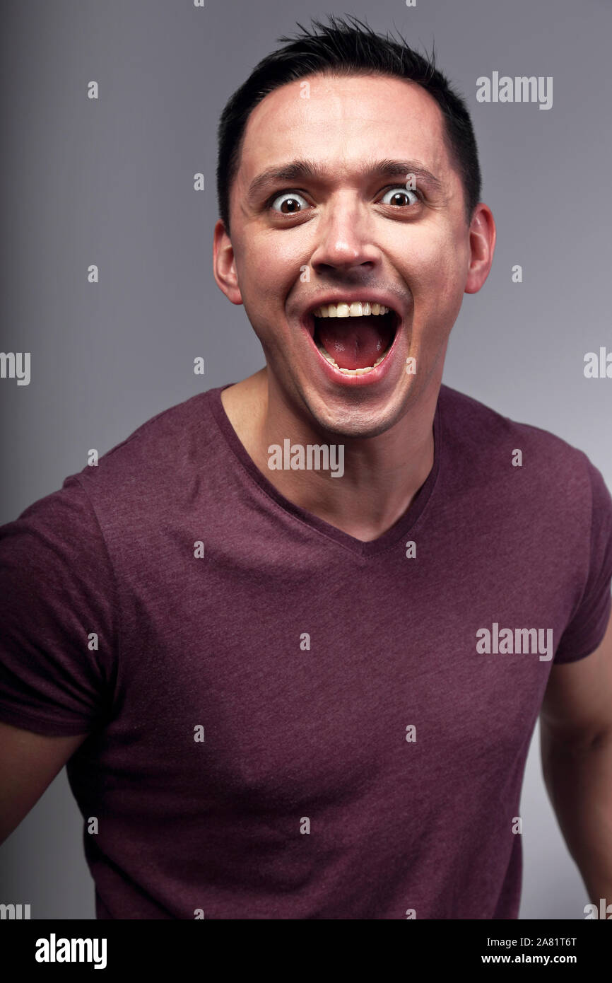 With wide opened mouth hi-res stock photography and images - Alamy