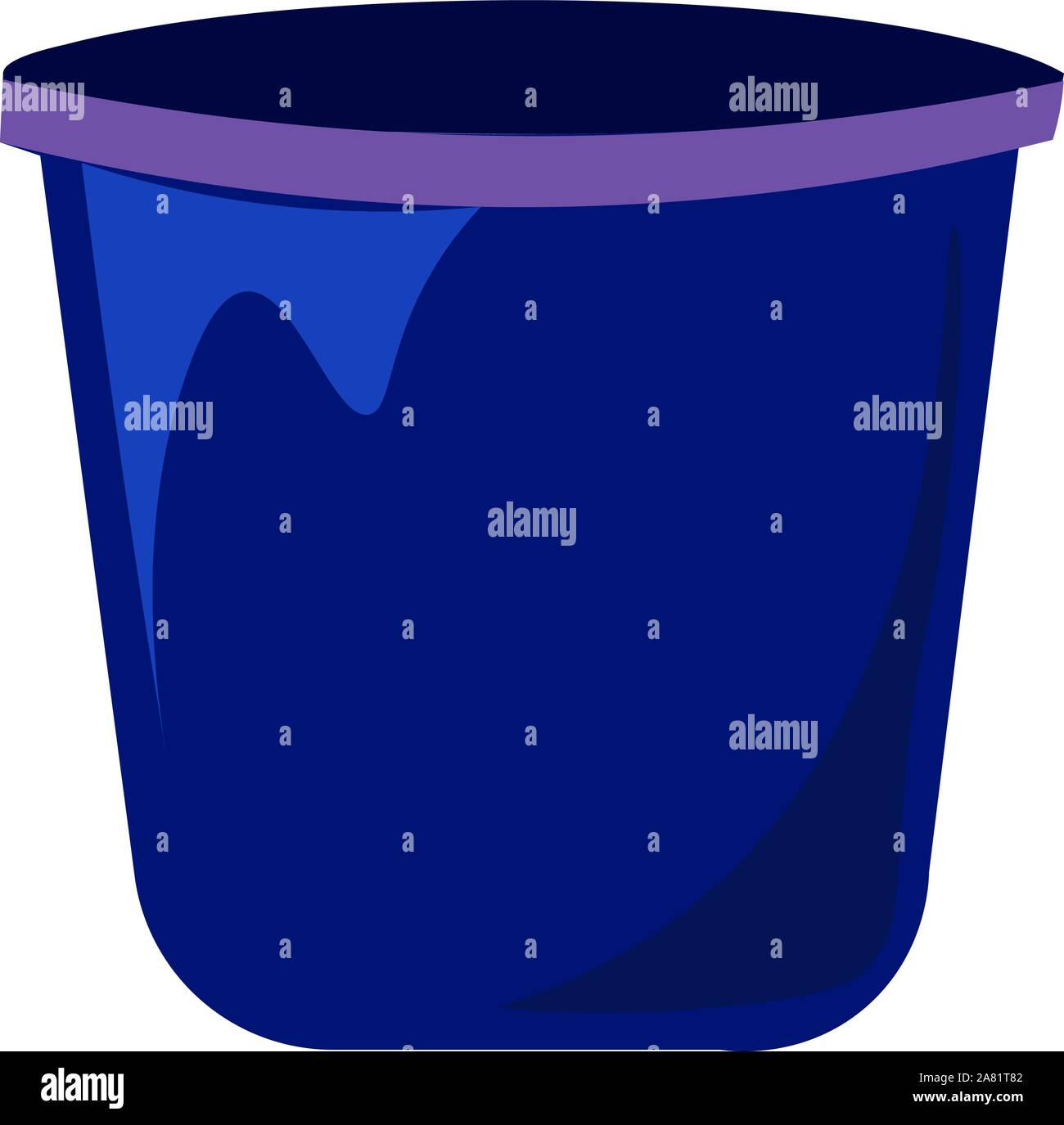 Blue bucket, illustration, vector on white background Stock Vector ...