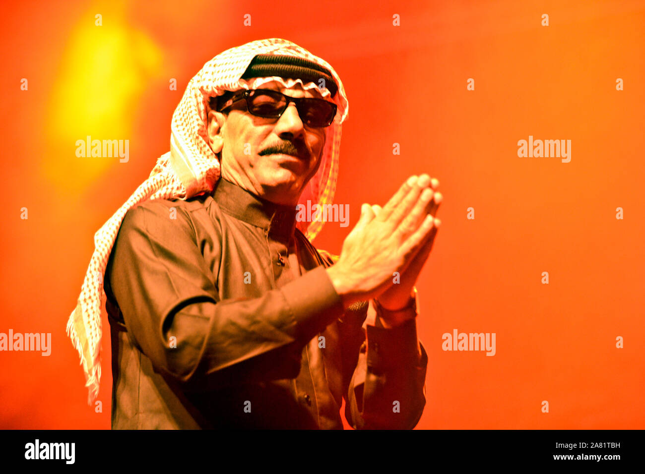 Syrian singer Omar Souleyman performing live Stock Photo - Alamy