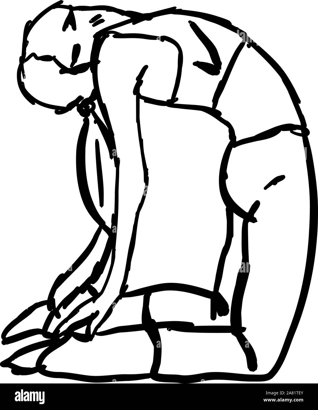 Yoga concept illustration woman Cut Out Stock Images & Pictures - Alamy