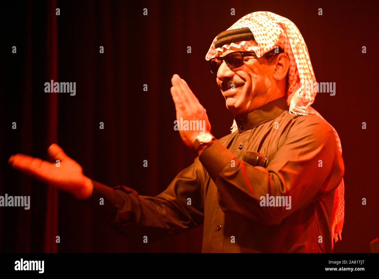 Syrian singer Omar Souleyman performing live Stock Photo - Alamy