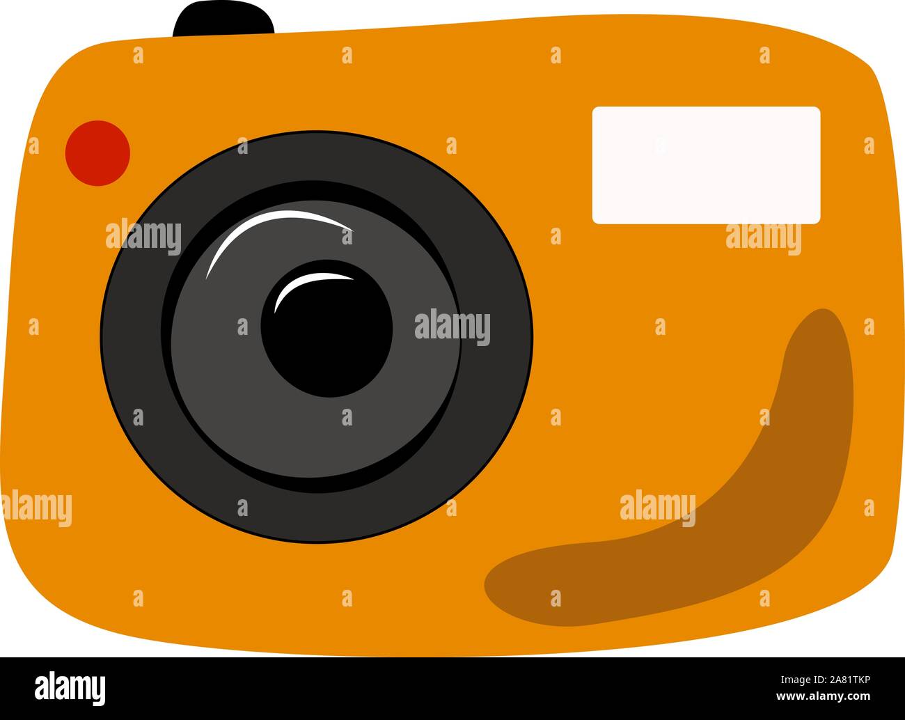 Yellow camera, illustration, vector on white background Stock Vector ...