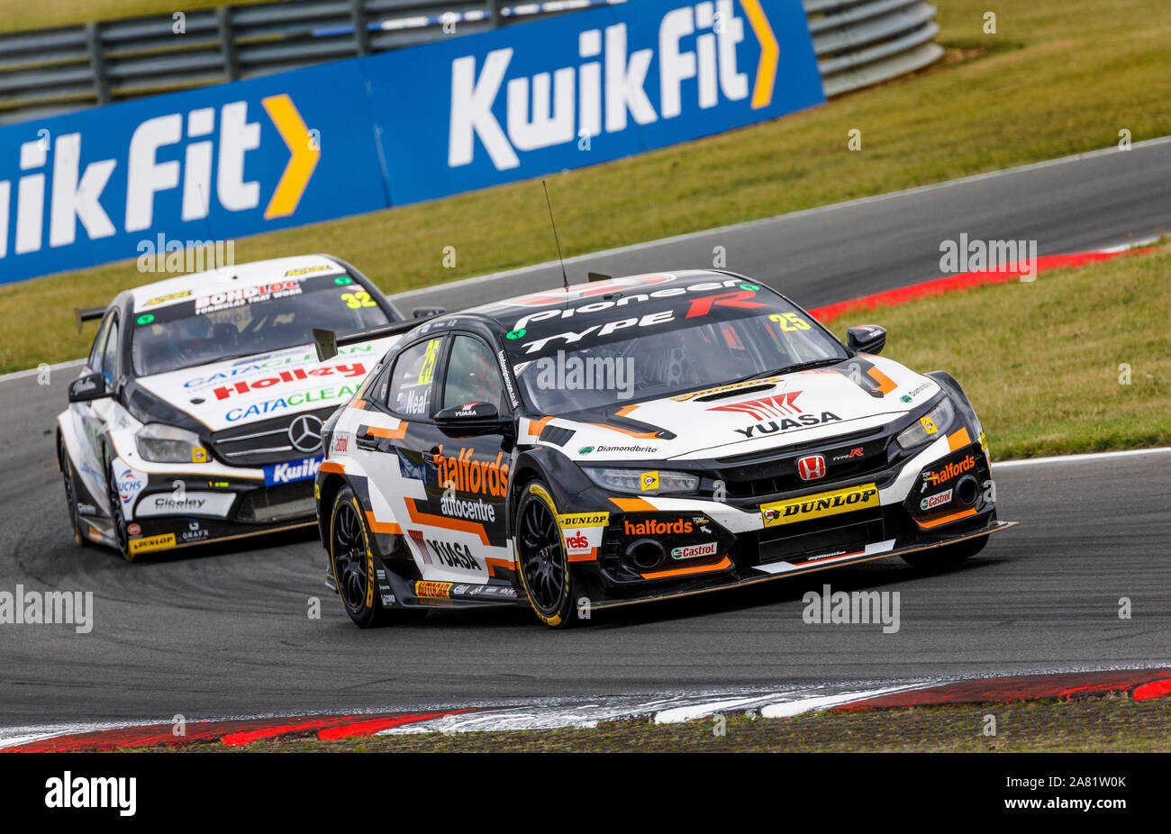 Matt Neal in the Halfords Yuasa Racing Honda Civic Type R at the 2019 ...