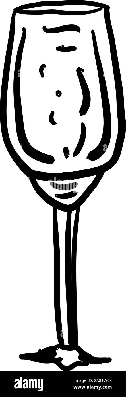 Glass drawing, illustration, vector on white background Stock Vector ...