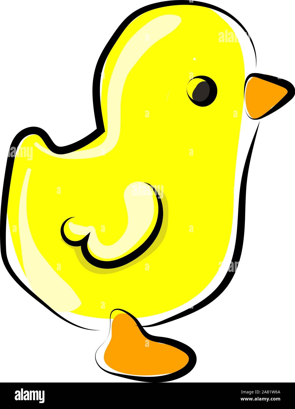 Yellow chick, illustration, vector on white background Stock Vector ...