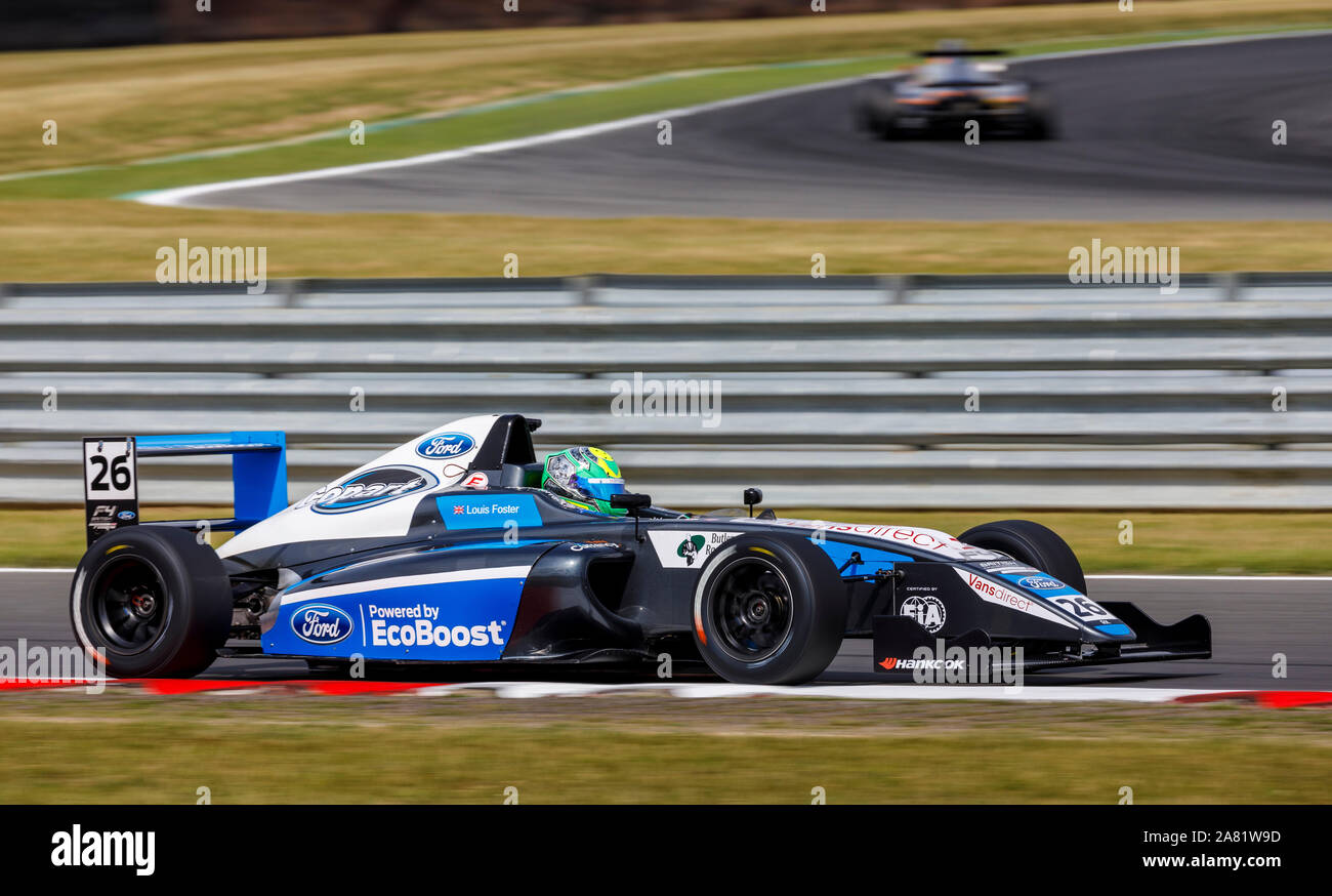Louis Foster in his Double R Racing Formula 4 Ford Ecoboost single ...