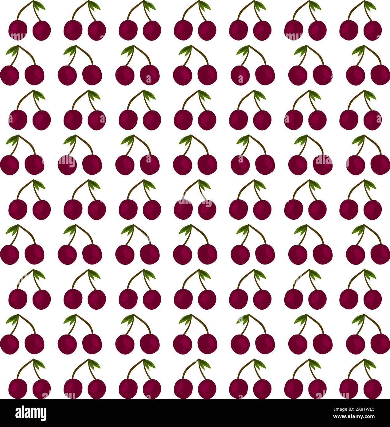 Cherry wallpaper, illustration, vector on white background Stock Vector ...