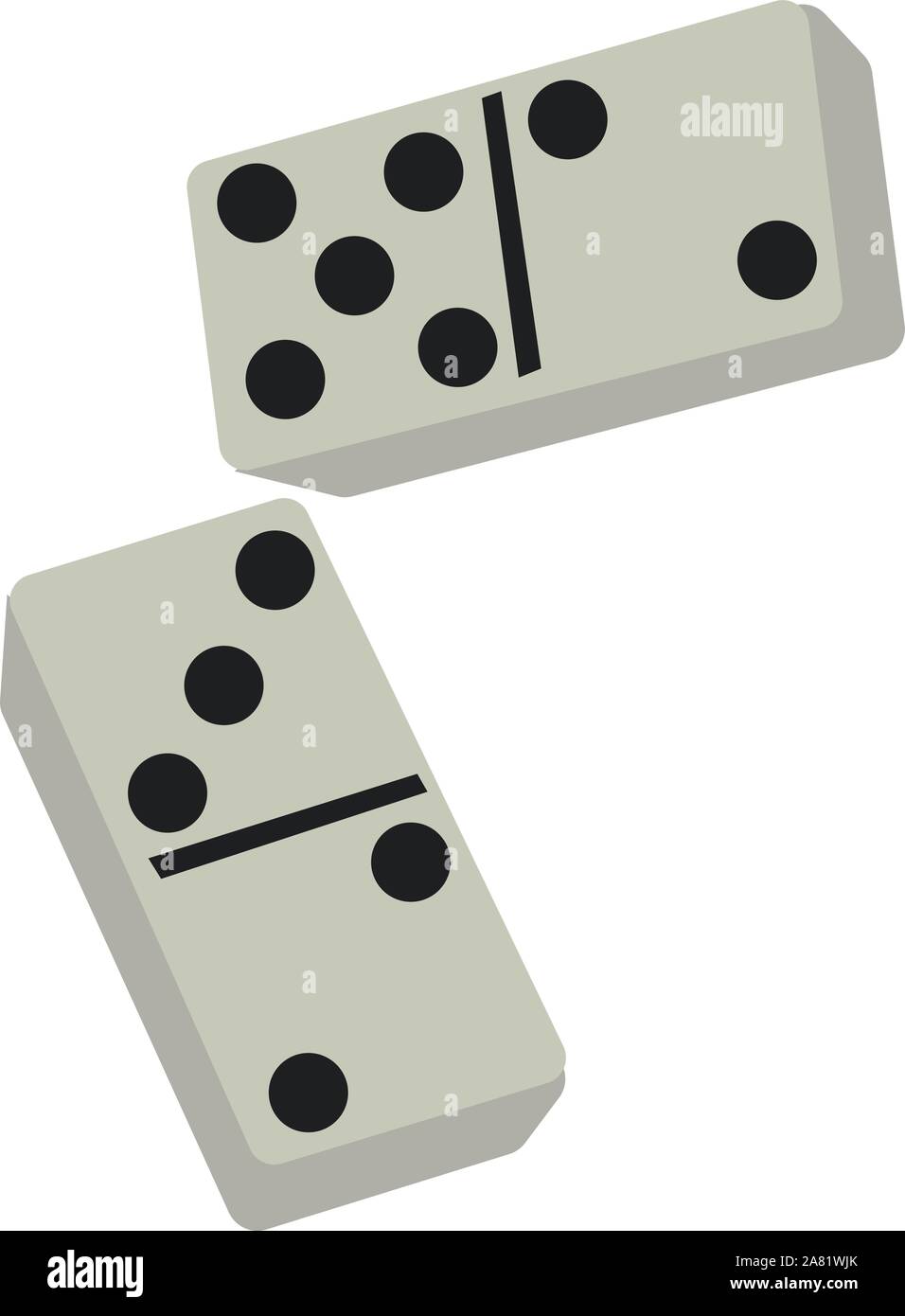 Dominoes, illustration, vector on white background Stock Vector Image ...