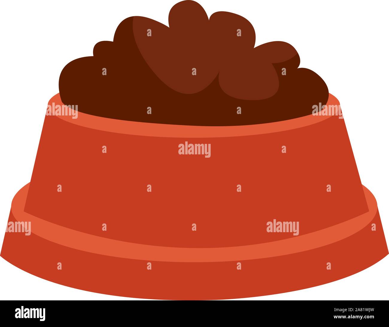 Dog food, illustration, vector on white background Stock Vector Image ...