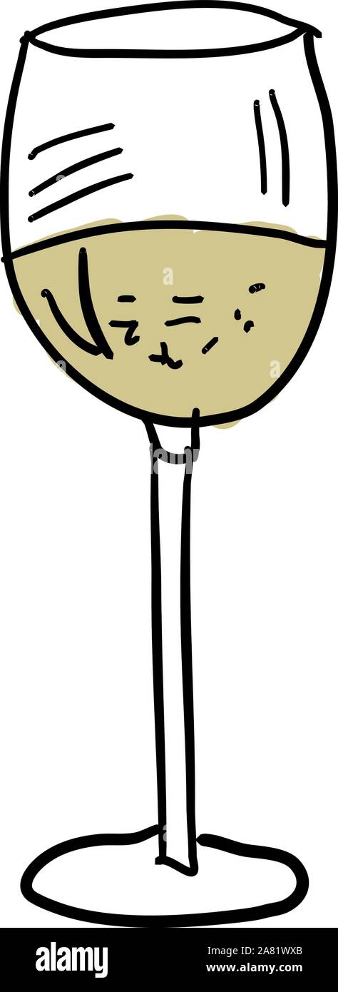 Sketch of a glass, illustration, vector on white background Stock ...