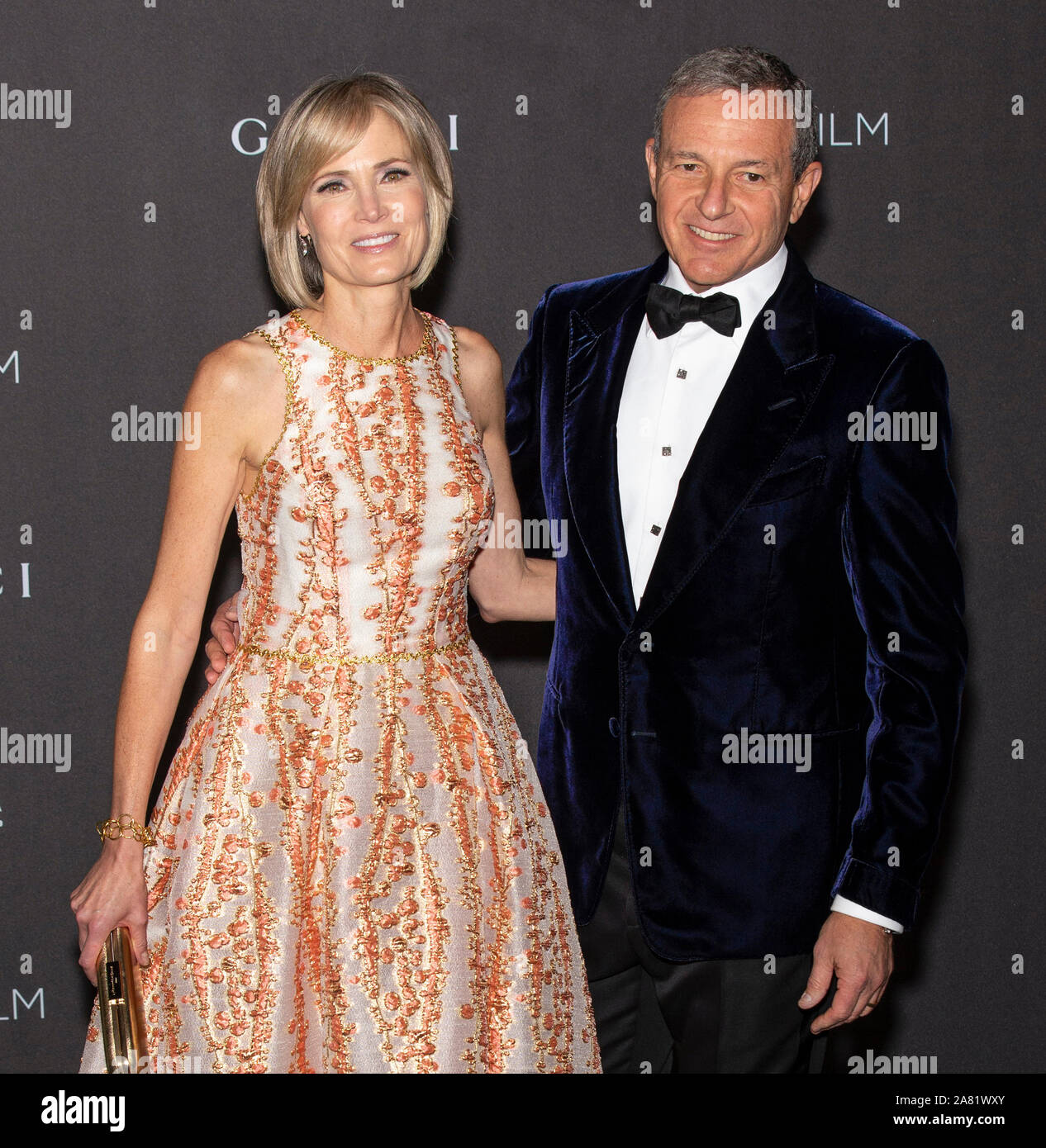Los Angeles, California - November 02, 2019: Willow Bay and Bob Iger ...