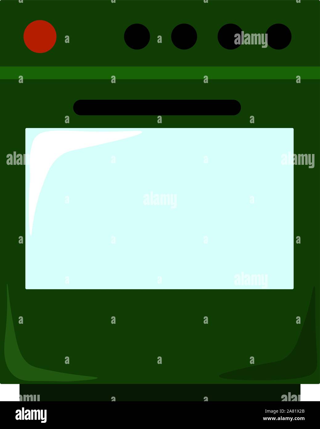 Gas stove, illustration, vector on white background Stock Vector Image ...