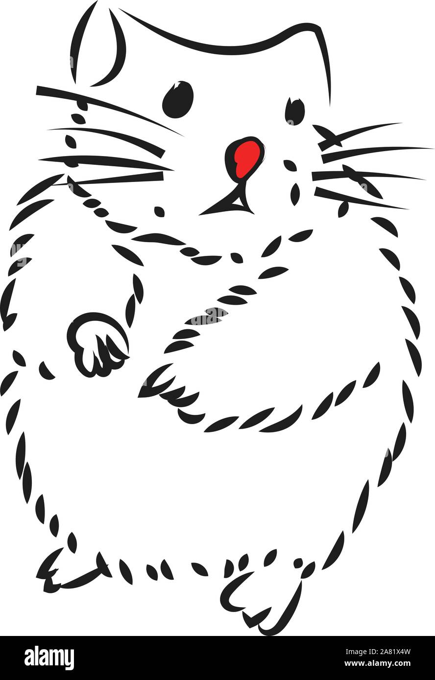 Hamster, illustration, vector on white background Stock Vector Image ...