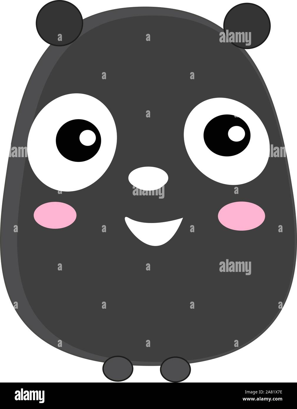 Fluffy toy, illustration, vector on white background Stock Vector Image ...