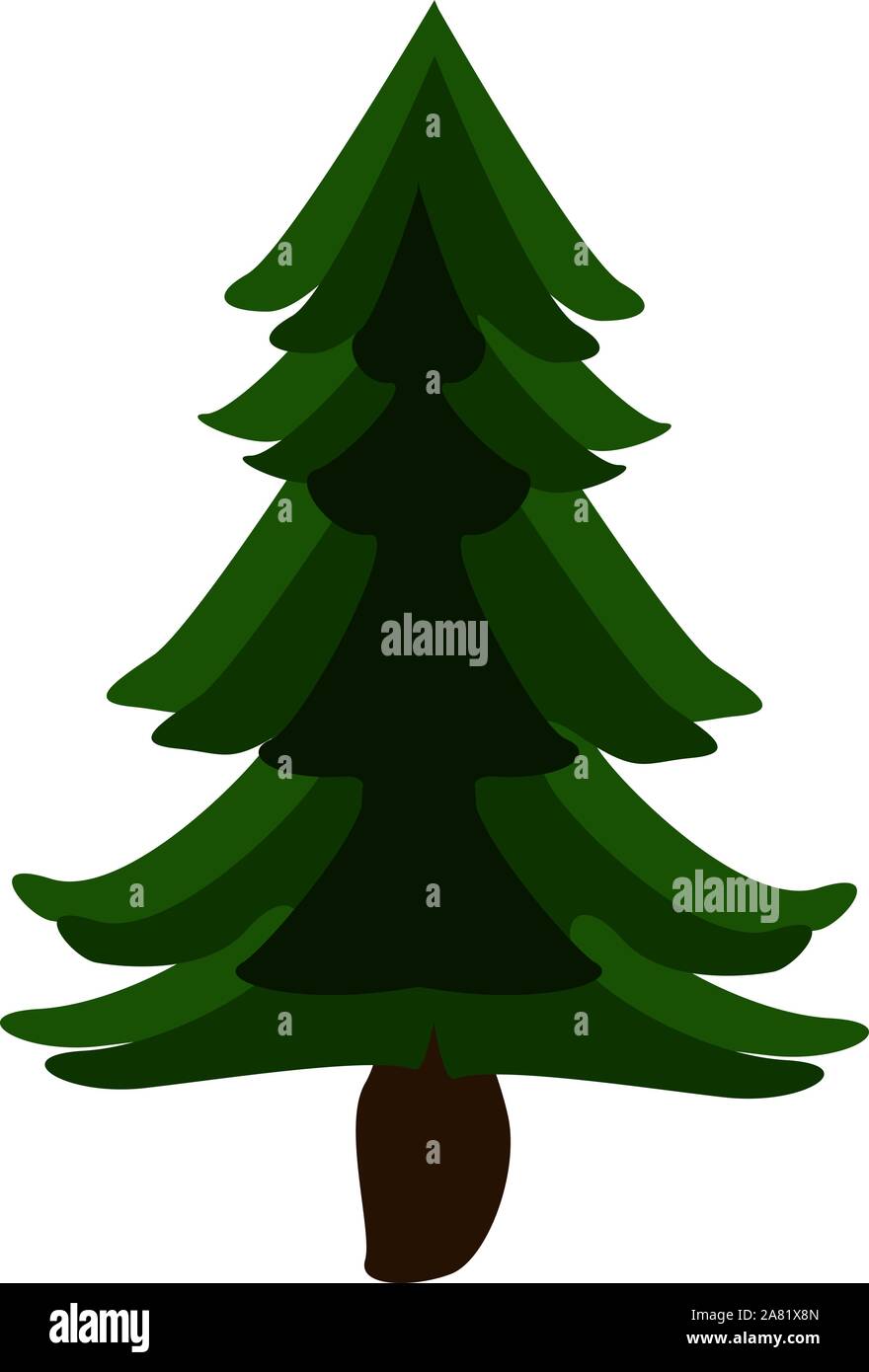 Green tree illustration vector hi-res stock photography and images - Alamy