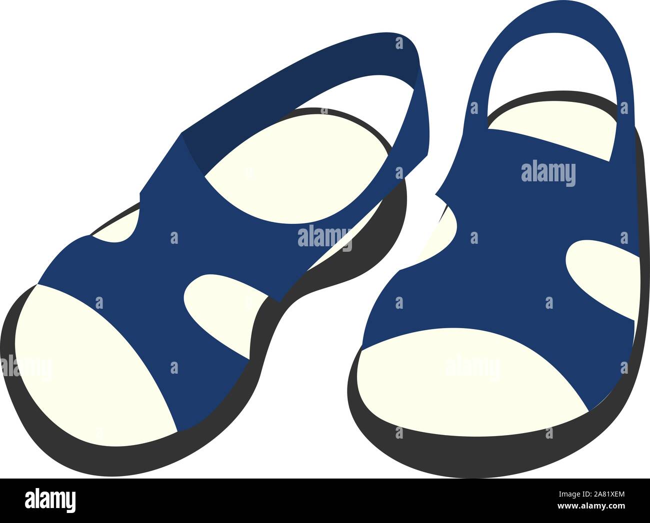 Blue sports shoes Stock Vector Images - Alamy