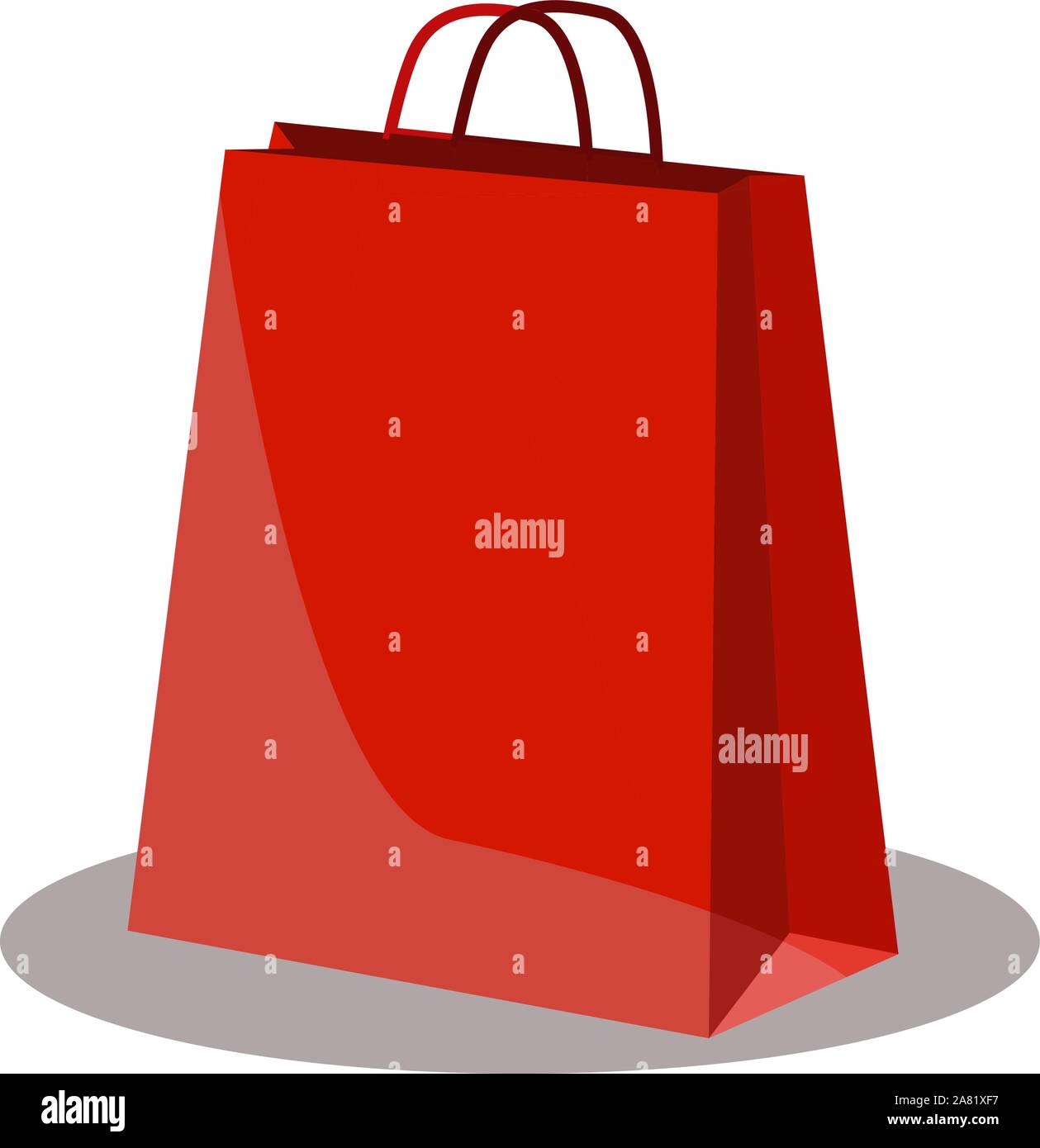 Red bag, illustration, vector on white background Stock Vector Image ...