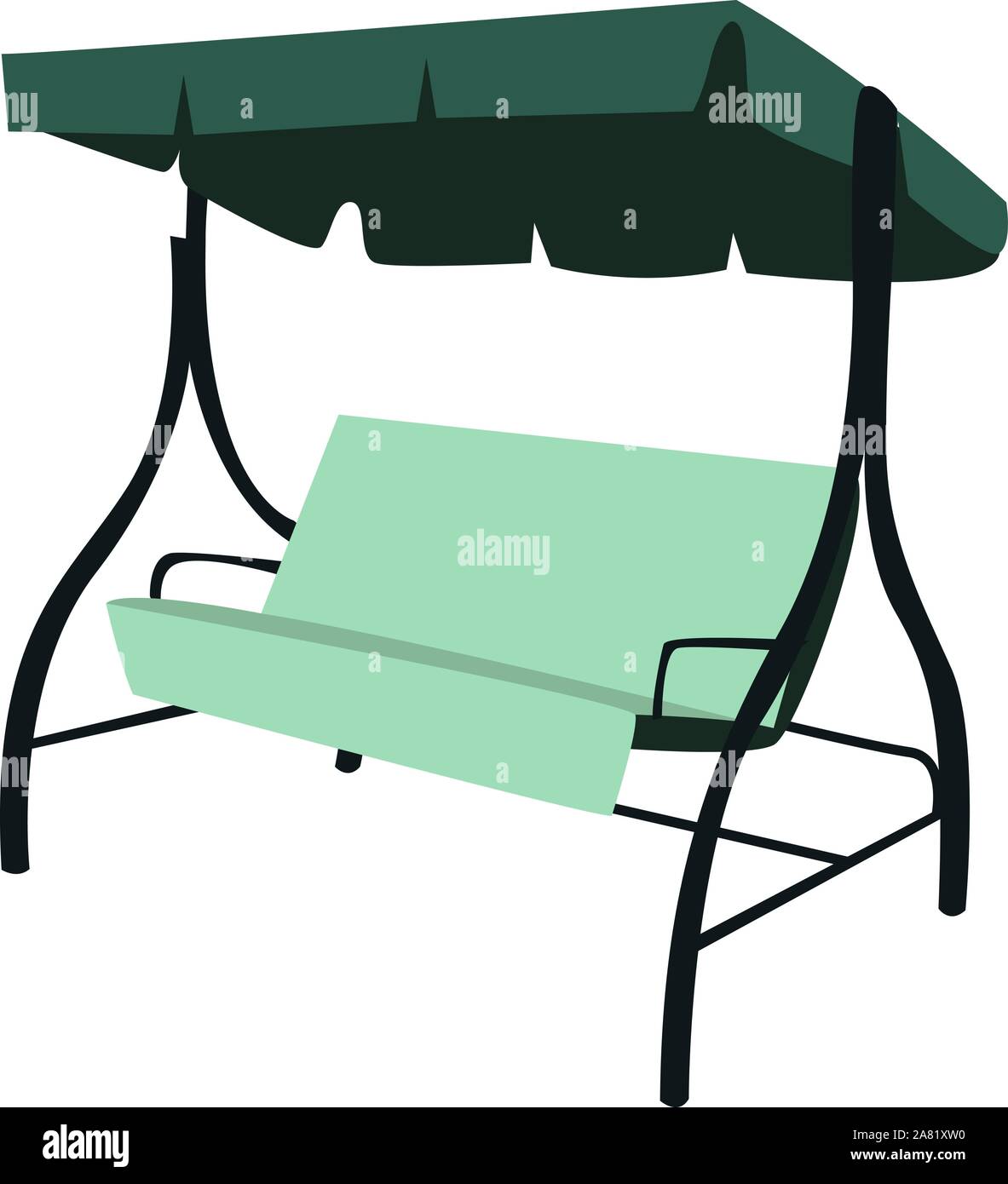 Garden swing, illustration, vector on white background Stock Vector ...