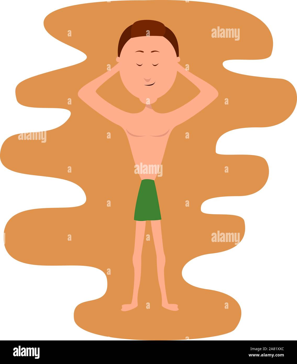 Young man on background sea Cut Out Stock Images & Pictures - Alamy