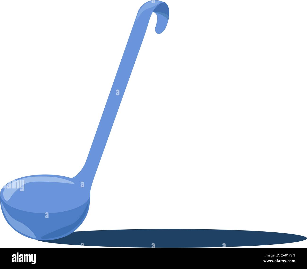 Blue ladle, illustration, vector on white background Stock Vector Image ...