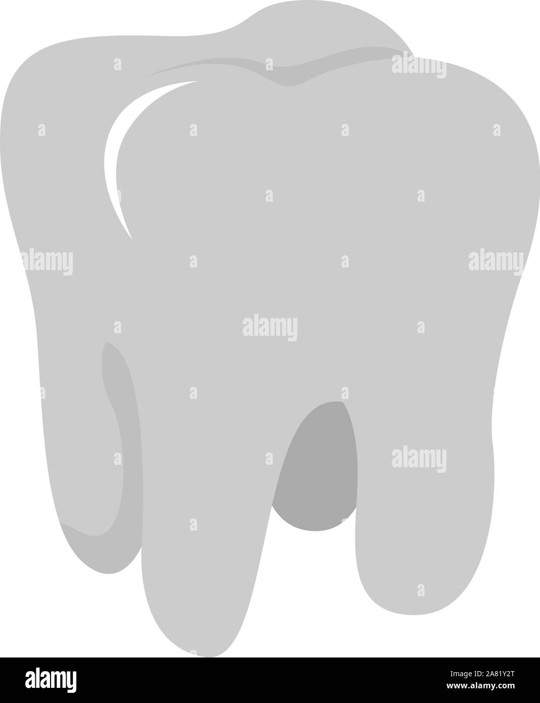 Molar tooth, illustration, vector on white background Stock Vector ...