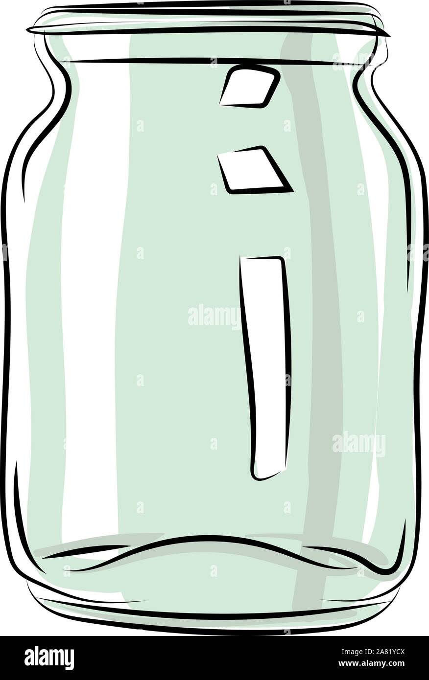 Empty jar, illustration, vector on white background Stock Vector Image ...