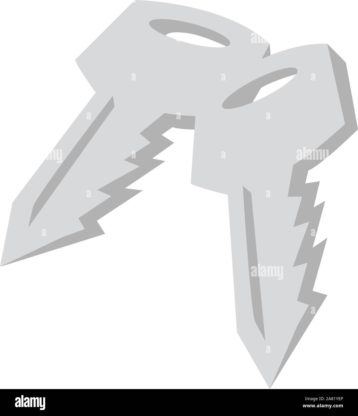Keys, illustration, vector on white background Stock Vector Image & Art ...