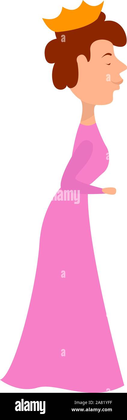 Queen, illustration, vector on white background Stock Vector Image ...