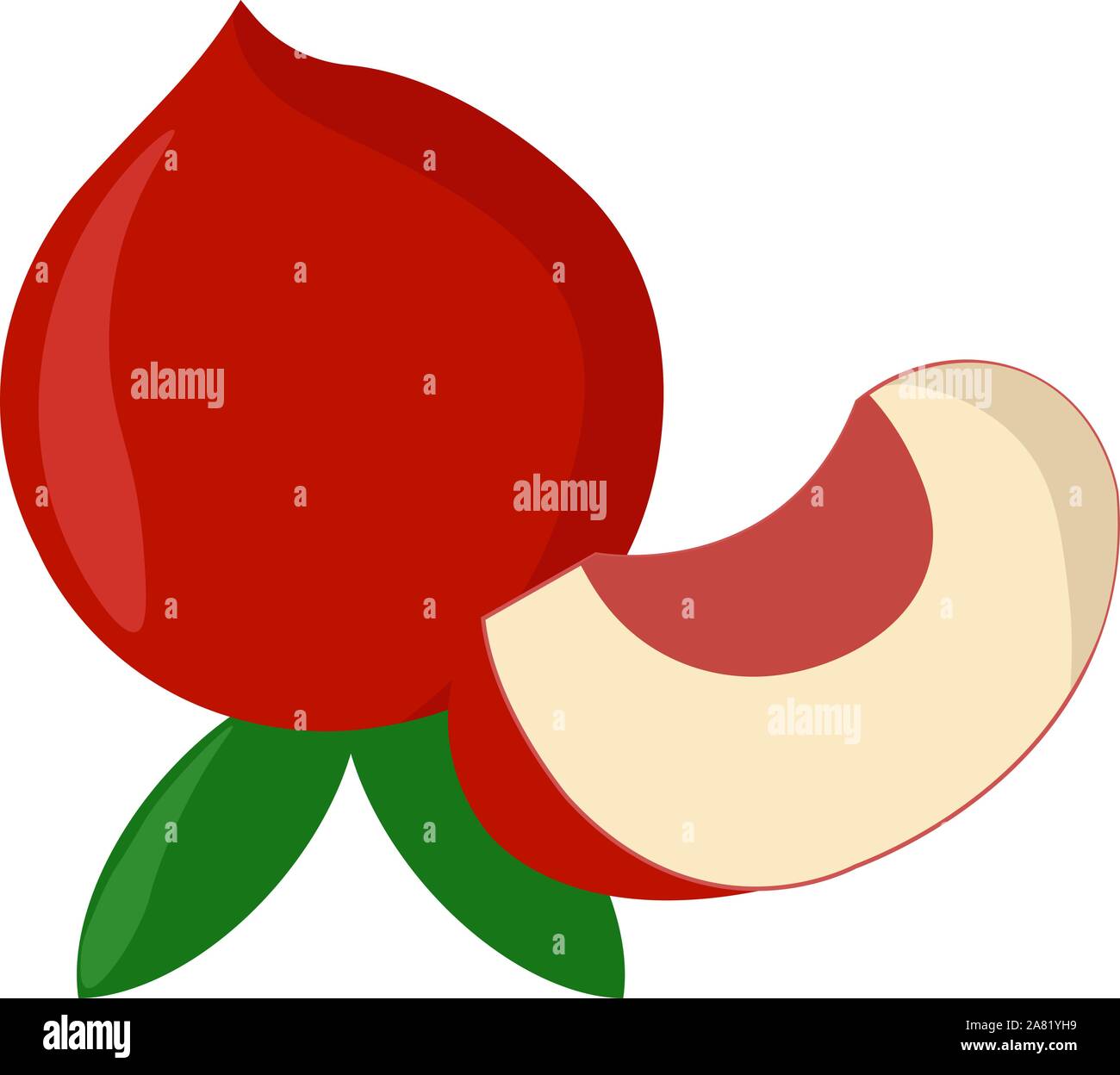Fresh organic red nectarine Stock Vector Images - Alamy