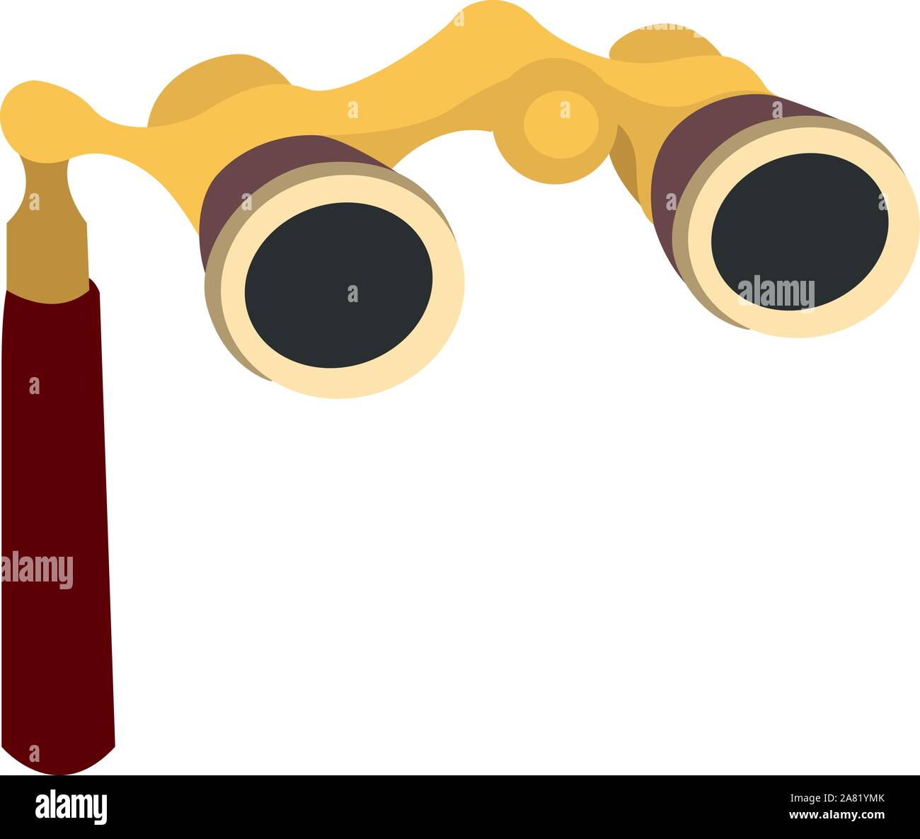 Opera glasses, illustration, vector on white background Stock Vector ...