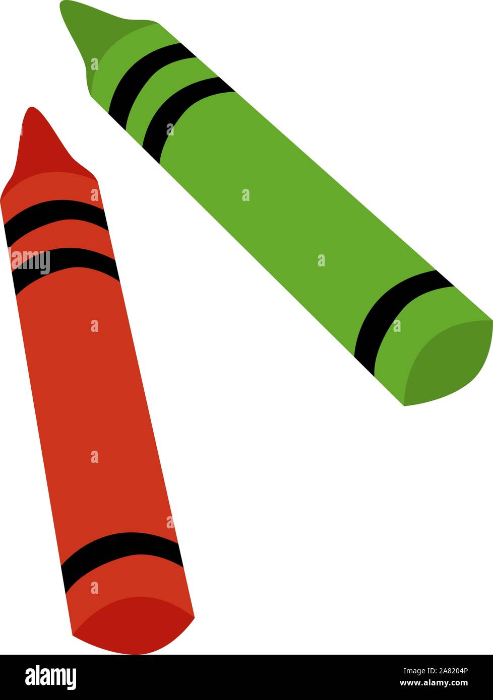 Crayons isolated on white Stock Vector Images - Alamy