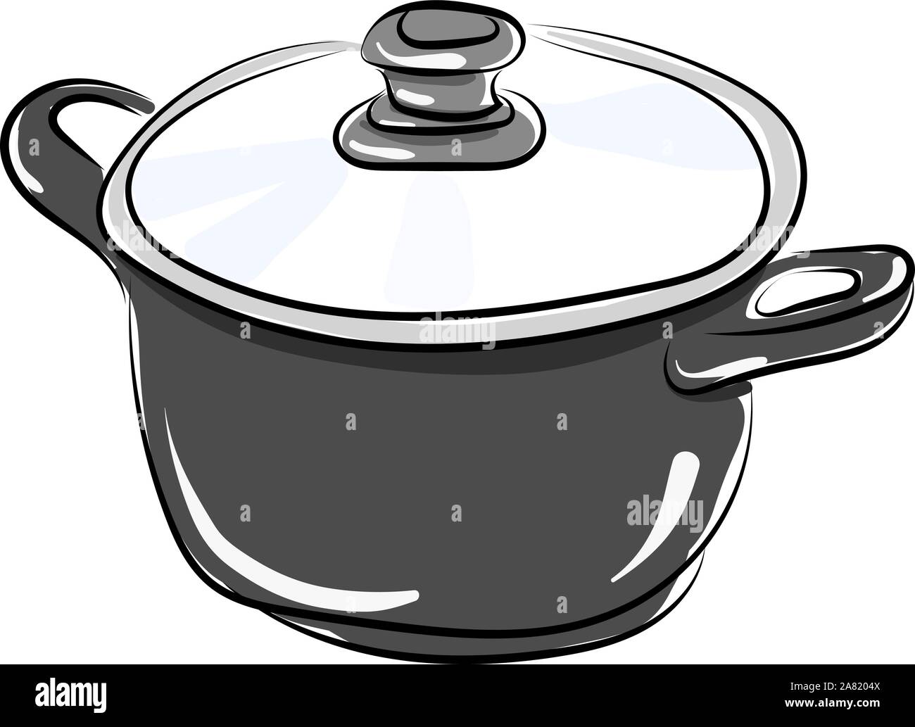 Pan, illustration, vector on white background Stock Vector Image & Art ...
