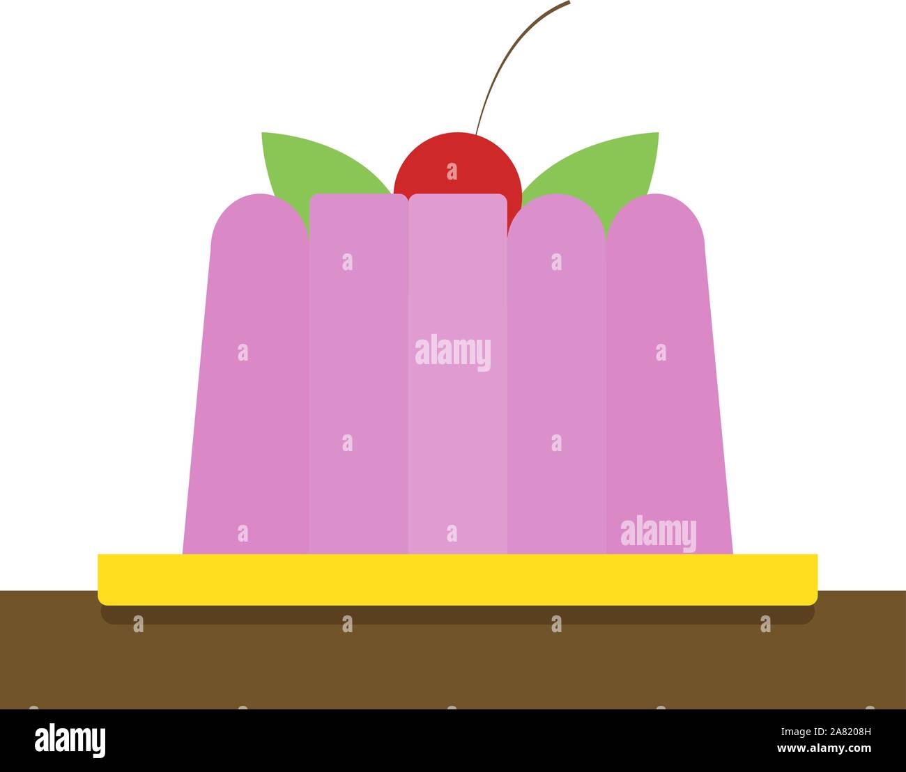 Pudding, illustration, vector on white background Stock Vector Image ...
